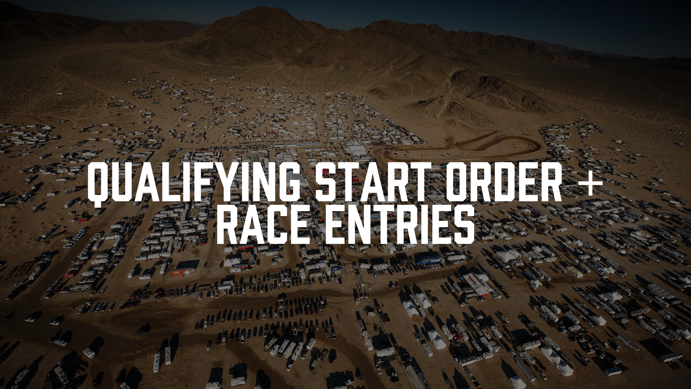 Qualifying Start Orders & Race Entries Now Available for Upcoming KOH ...